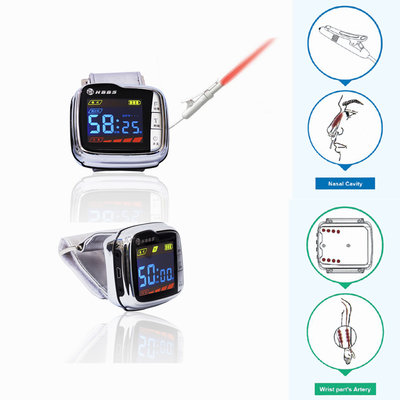Bio Medical Equipment Wrist Type Laser Therapy Watch For Hypertension No Side Effects