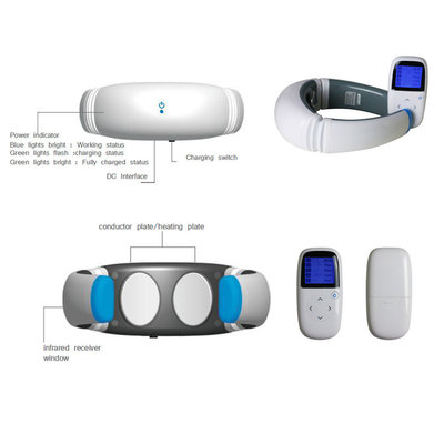 Electric Pulse And Heating Wireless Neck Massager Relax Muscle Pain