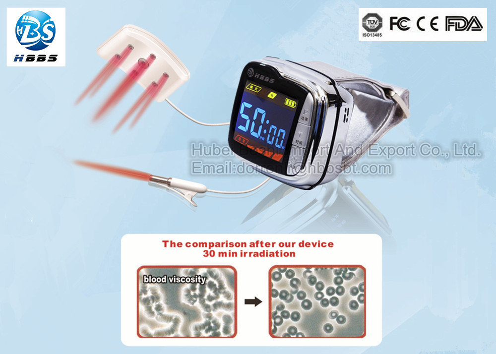 650nm Wrist Watch 18 Holes Cold Laser Treatment Apparatus Gold Supplier For Diabetes Rhinitis Blood Pressure
