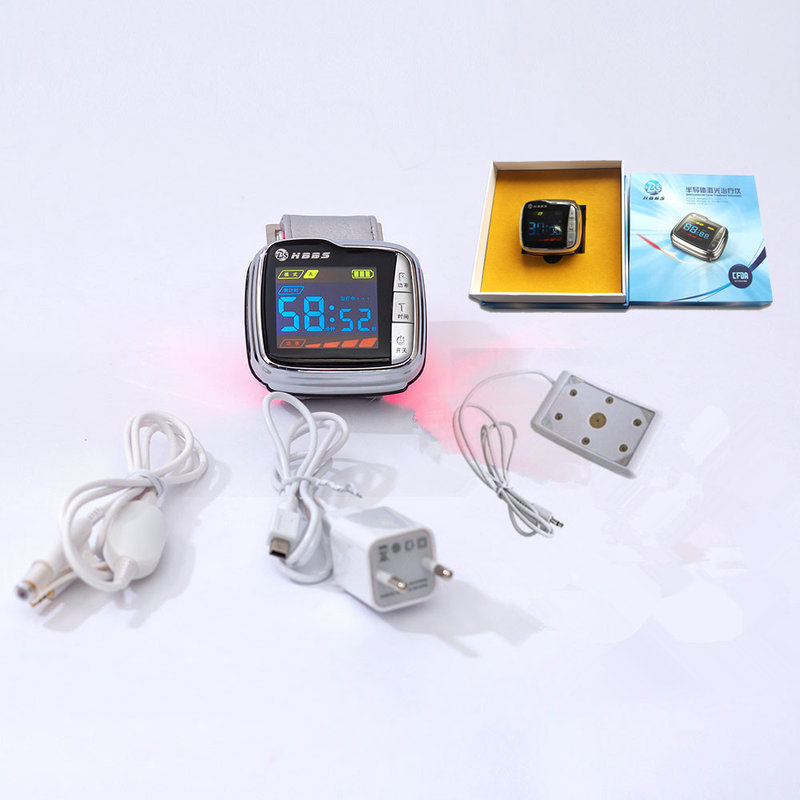 Hot Silver Laser Ttreatment Instrument  650nm Wrist Watch Blood Pressure Cold Laser For Diabetes Rhinitis Blood Pressure