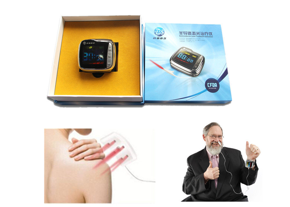 China Wholesale Wrist Watch Laser Treatment OEM LLLT Semiconductor Blood Irradiation Curing Body Pain Blood Pressure