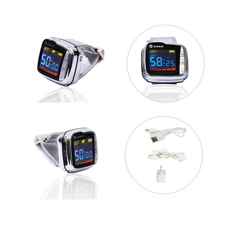 Wrist Type Laser Therapy Watch , Physical Therapy Hypertension Soft Cold Laser Medical Watch
