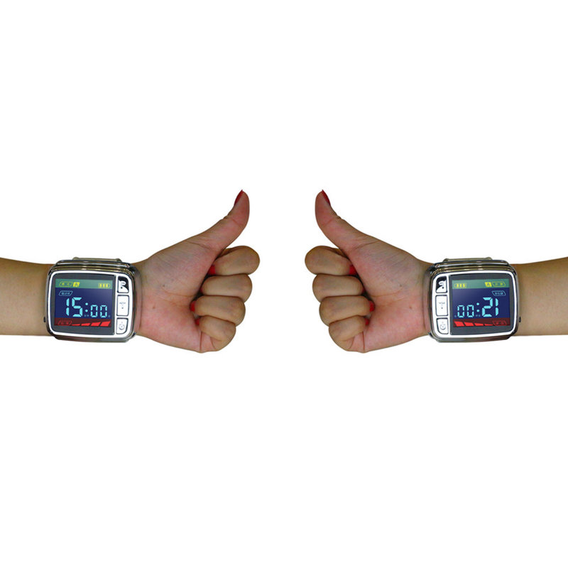 Wrist type portable high blood pressure treating equipment 650nm laser therapy device