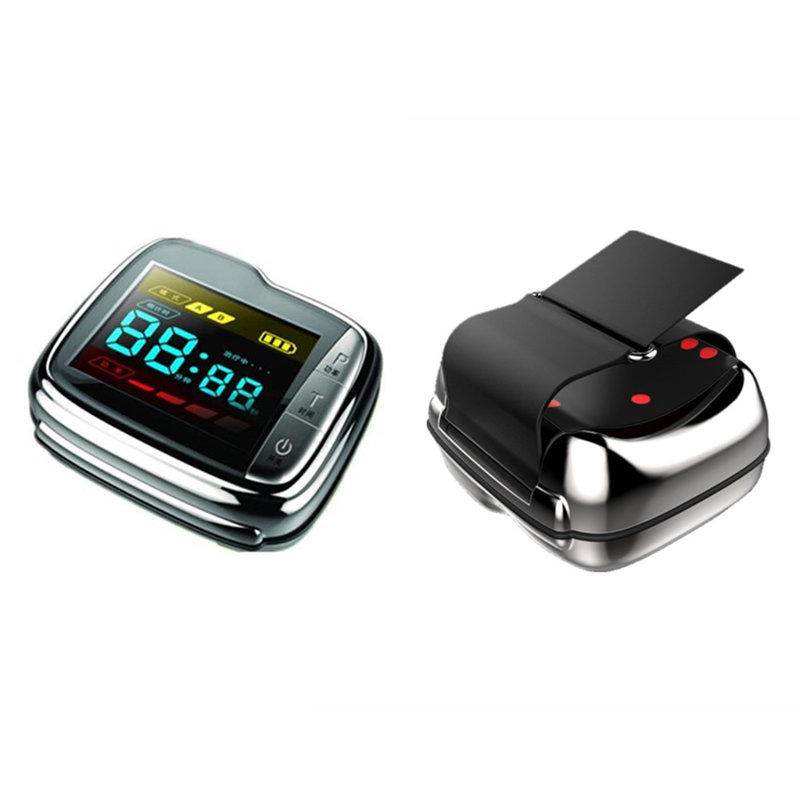 Medical low level laser therapy hypertension diabetes treatment wrist type watch