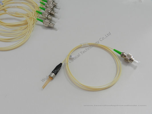 Red Visible Light 635nm Laser Diode 2.2V for light source , Coaxial Pigtail