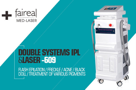 China E-light IPL Skin rejuvenation Laser Black / Red Tatoo Removal , Hair Removing supplier