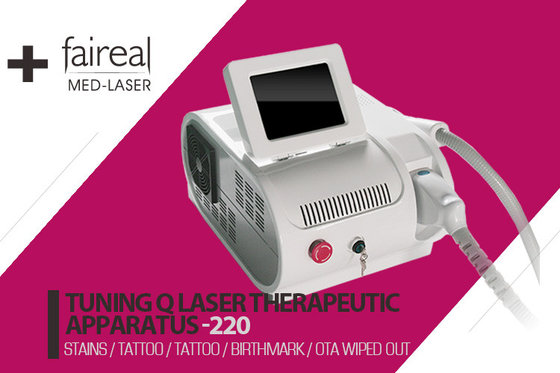 China Tattoo Removal Q-Switched ND Yag Laser Machine 1064nm & 532nm Wave Length supplier