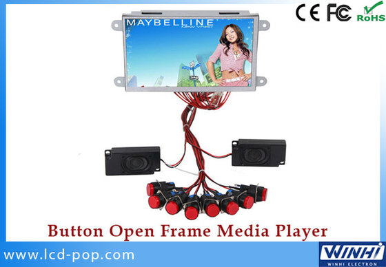 7 Inch Indoor LCD Advertising Screens Multi Language Open Frame