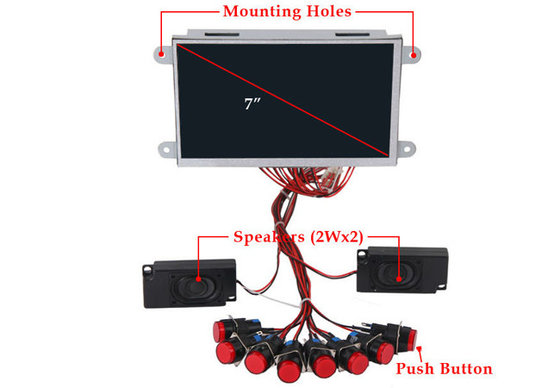 7 Inch Indoor LCD Advertising Screens Multi Language Open Frame