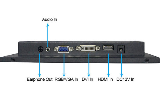 HDMI VGA DVI LCD Advertising Display 15 inch HD 1080P Video Player