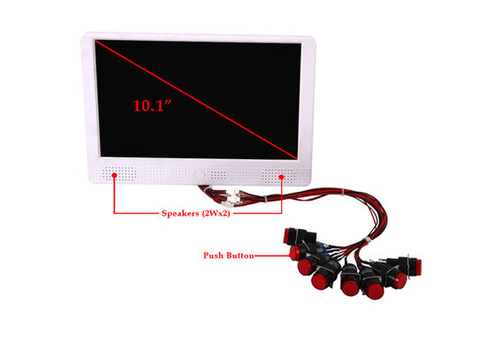 Support Rolling Caption 1024*600 16:9 Push Bujtton10.1 inch LCD Advertising Display Video Player