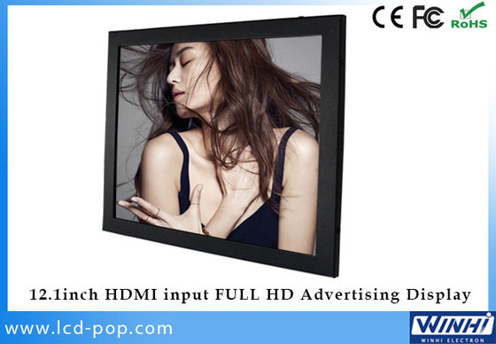 Supermarket Shelf Pop Advertising Display Screens 12 Inches Small Wall Mounted