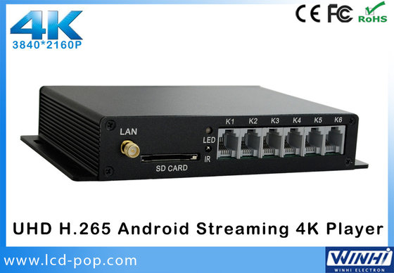 HDMI 8GB 4K Digital Signage Player Android 3840 x 2160p H.265 Nand Flash Push Button