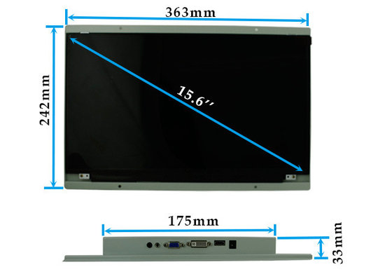 15.6" tft lcd display 16:9 open frame full hd vga metal case monitor lcd monitors display
