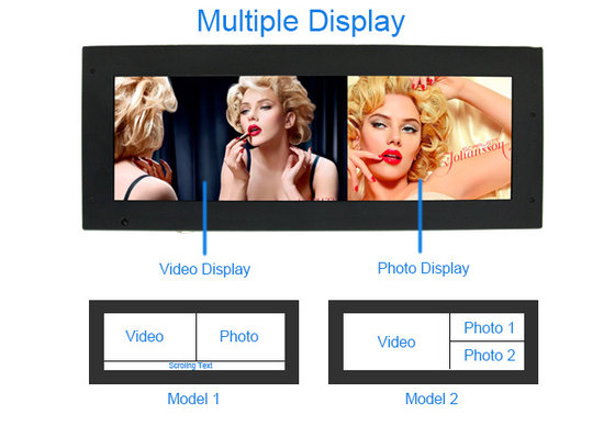 14.9inch Bar-type Digital LCD Advertising Display Split Screen Advertising Device Monitors Display
