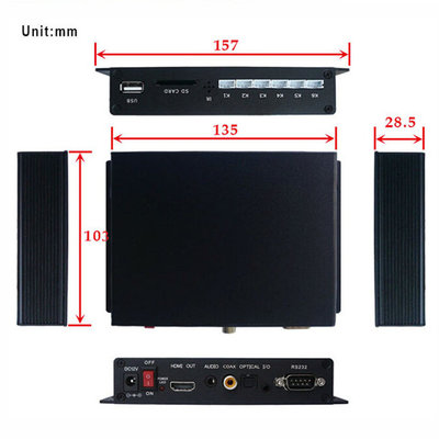HDMI Digital Audio Decoder RS232 Digital Signage Box For TV Display