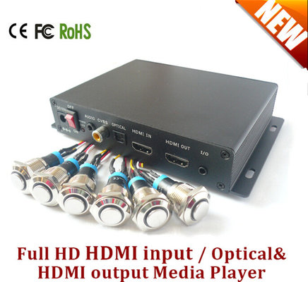 1080P LED Button HDMI IN Port Optical Out Full HD Media Player Digital Signage Player