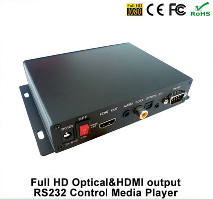 Full HD Media Player Optical / HDMI Output RS232 / 1080p USB Media Player TV Box
