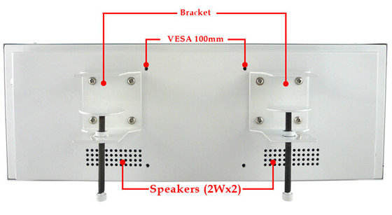 14.9 Inch Split Advertising Display Screens , Decoding Bar Type LCD TV Advertising Display