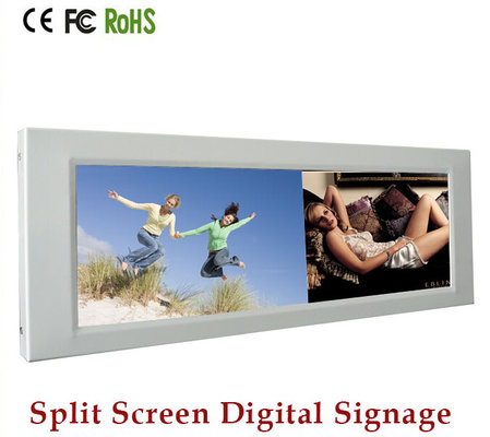 Home 14.9 Inch TFT LCD Advertising Display Screens Signage With Decoding Split Screen