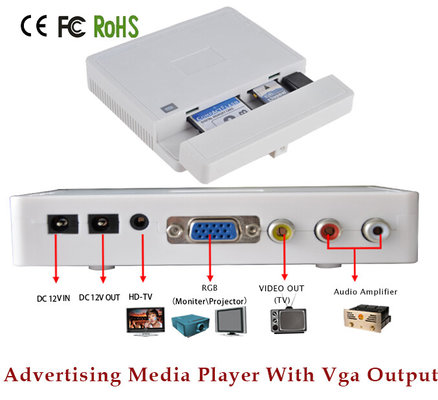 CE Approved Full HD Media Player VGA YPbPr Auto Play Digital Video Player Box