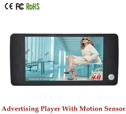 7in Full HD Motion Sensor LCD Display , Video / Picture / Audio Looping Media Player pir