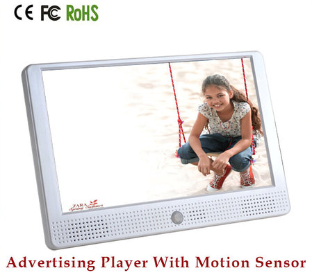 Digital Audio Video Devices Motion Sensor LCD Display With External Button 10 inch TFT Advertising player