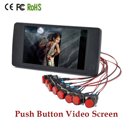 Metal Black Shell LCD Advertising Display , Lcd Media Player With VGA Output