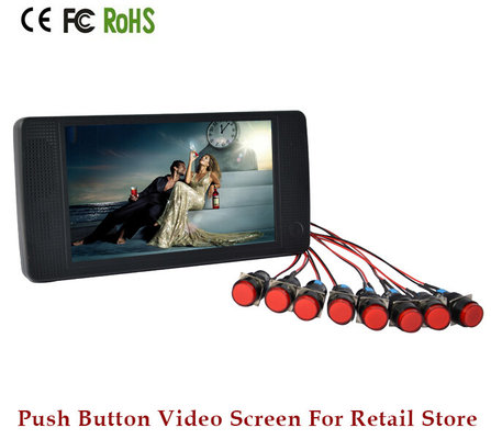 Metal Black Shell LCD Advertising Display , Lcd Media Player With VGA Output
