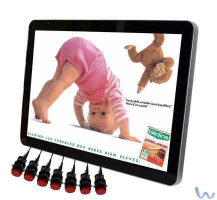26in Bluetooth TFT LCD Display Monitor Digital Optical out 12v / 5A 1080P Rolling Caption for shopping mall