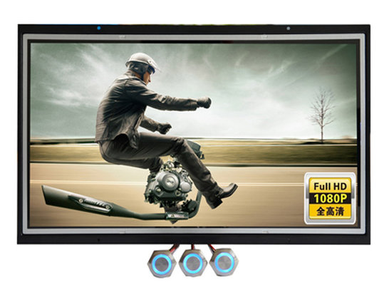 15.6 Inch Open Frame LCD Monitor , HD LCD Advertising Display with VGA HDMI port