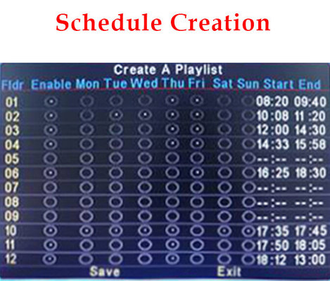 Indoor Programming Advertising Display Screens Pop Media Player For Video