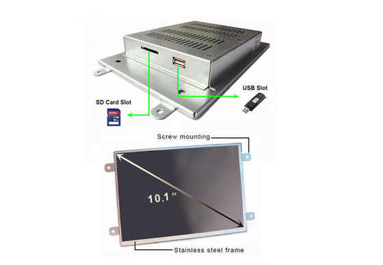 10inch video display screen bluetooth mini open frame hd lcd digital signage monitor