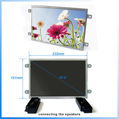 1366 x 768 Open Frame Digital Lcd Advertising Player H.264 12V / 1.0A