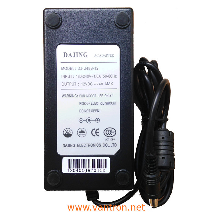 12V 4A Power Supply AC DC Adapter for LCD/LED Monitor