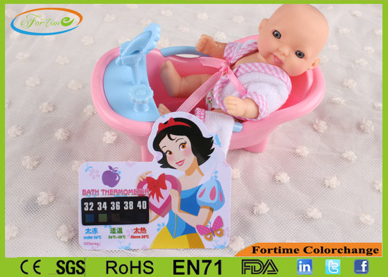 Cartoon Waterproof PVC Water Temperature Thermometer Card For Babybath