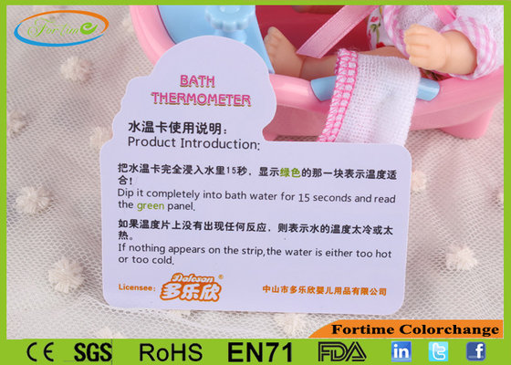 Cartoon Waterproof PVC Water Temperature Thermometer Card For Babybath