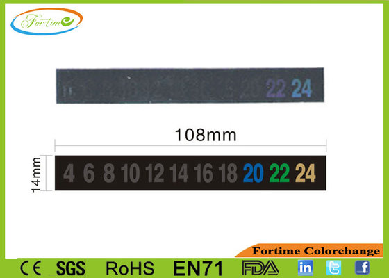 Black PET LCD Thermal Discoloration Thermometer Temperature Stickers