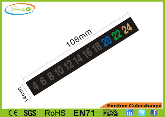 Black PET LCD Thermal Discoloration Thermometer Temperature Stickers