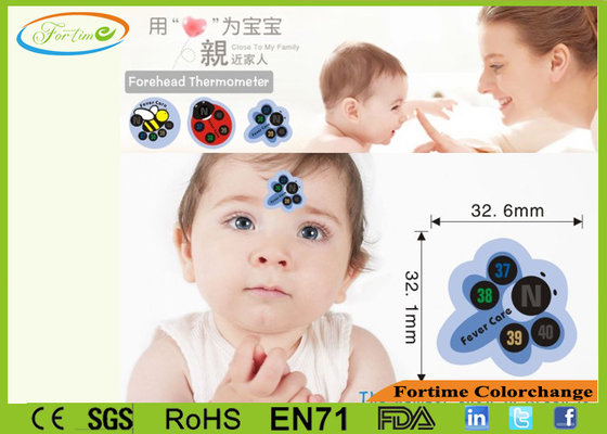 Color Changing Baby Temperature Thermometer Sticker in Blue and Black