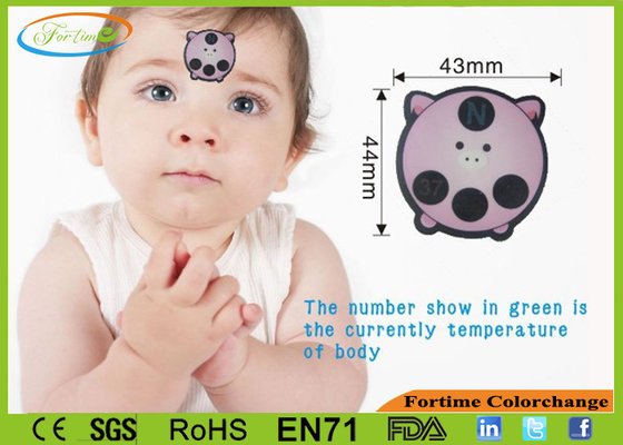 Custom Made Pink Heat Sensitive Fever Stickers Eco Friendly Non - toxic