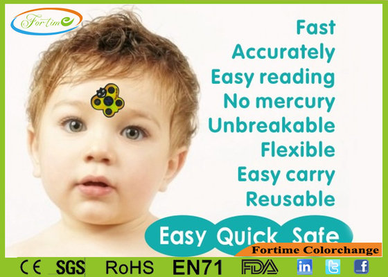 Water Proof Cute Infant Thermometer Sticker / Temperature Sensitive Stickers