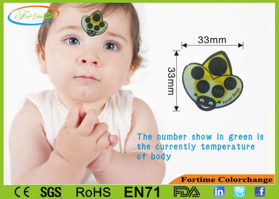 EN71 Approved No Mercury LCD Fever Thermometer Sticker For Infants Temperature Care