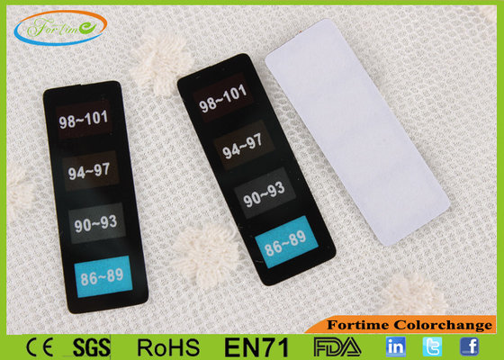 Eco Friendly Adhesive Thermometer Sticker From 86~101℉ , FDA  Approved