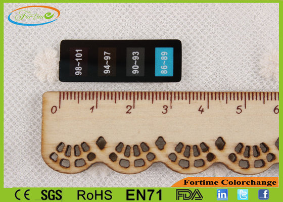 Eco Friendly Adhesive Thermometer Sticker From 86~101℉ , FDA  Approved