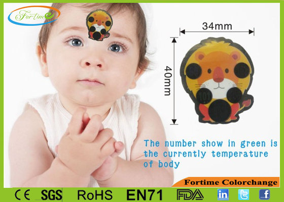 LCD Digital Fever Indicator Heat Sensitive Stickers with Cartoon Design