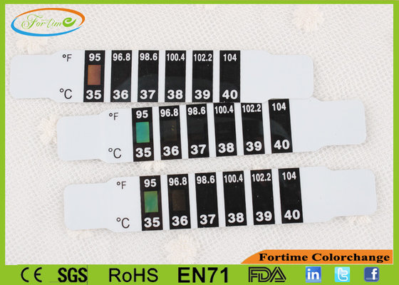 Flexible Adhesive Liquid Crystal Forehead Thermometer For Kids Checking Fever