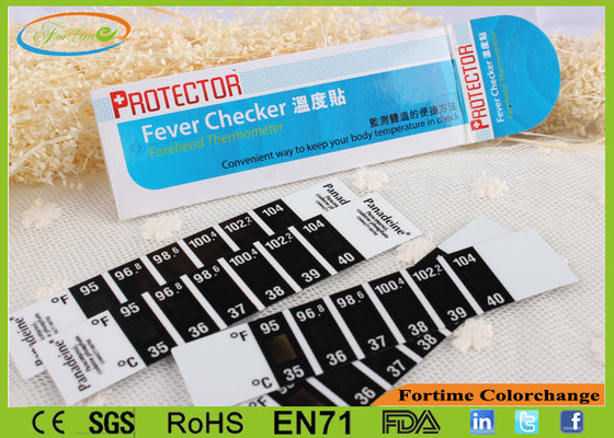 PET Custom LCD Forehead Thermometer Strip Liquid Crystal Thermochromic