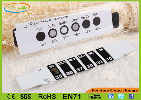 Home Sensitive Forehead Thermometer Sticker , Baby Care Temperature Strips