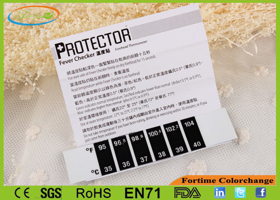 Home Sensitive Forehead Thermometer Sticker , Baby Care Temperature Strips